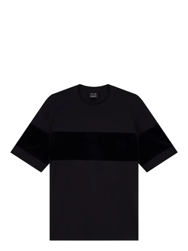 Armani Exchange Regular T-shirt Cotton Jersey - Black
