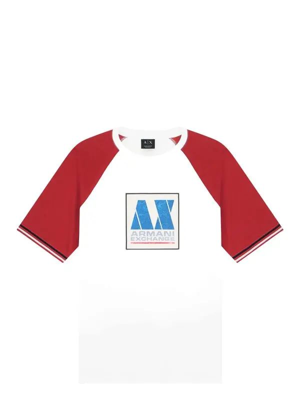 Armani Exchange Regular T-shirt In Cotton Jersey - Red