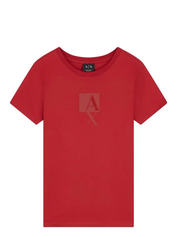 Armani Exchange Regular Fit T-shirt In Cotton Jersey - Red