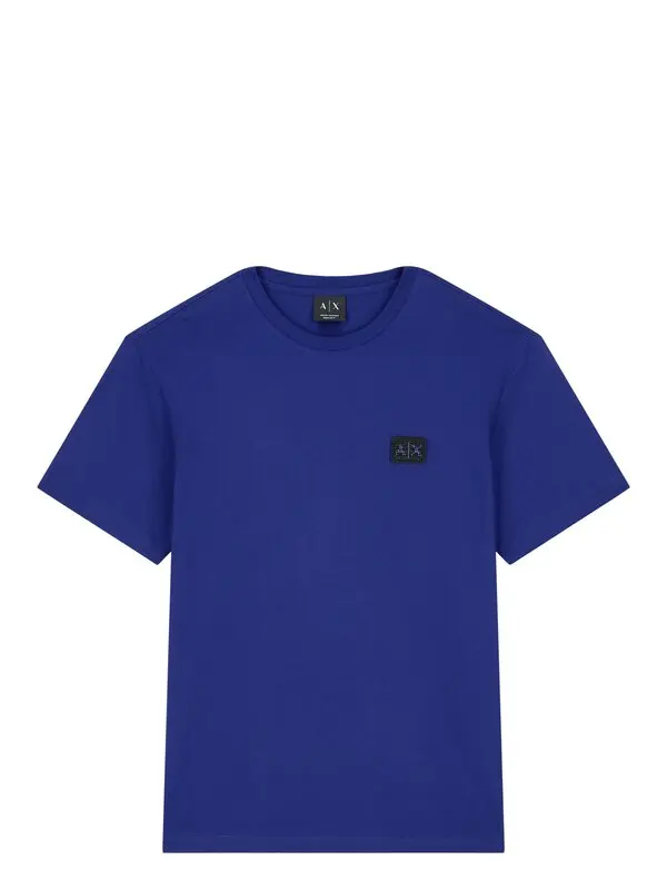 Armani Exchange Regular T-shirt In Cotton Jersey - Blue