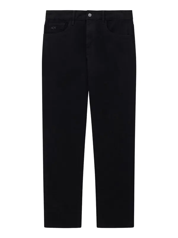 Armani Exchange Comfort Slim Straight-leg Stretch Denim Jeans - Black