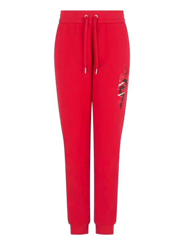 Armani Exchange Embroidered Jogger Pants - Red