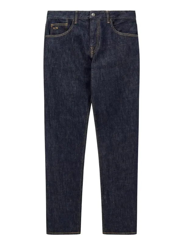 Armani Exchange Five-pocket Comfort Slim-fit Jeans In Stretch Cotton - Blue