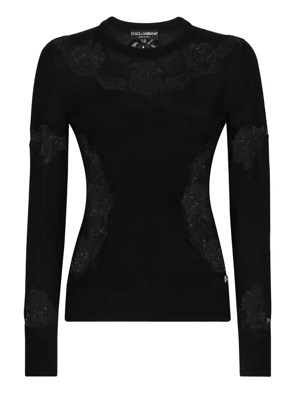 Dolce & Gabbana Pull Girocollo Sweaters And Cardigans - Black
