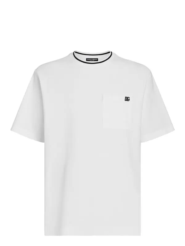 Dolce & Gabbana Cotton Piqué T-shirt T-shirts And Polos - White