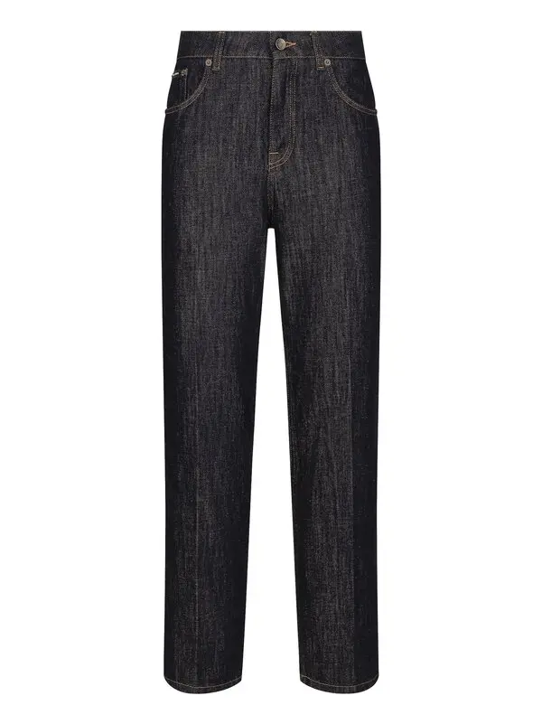 Dolce & Gabbana Embellished Loose Fit Jeans - Blue