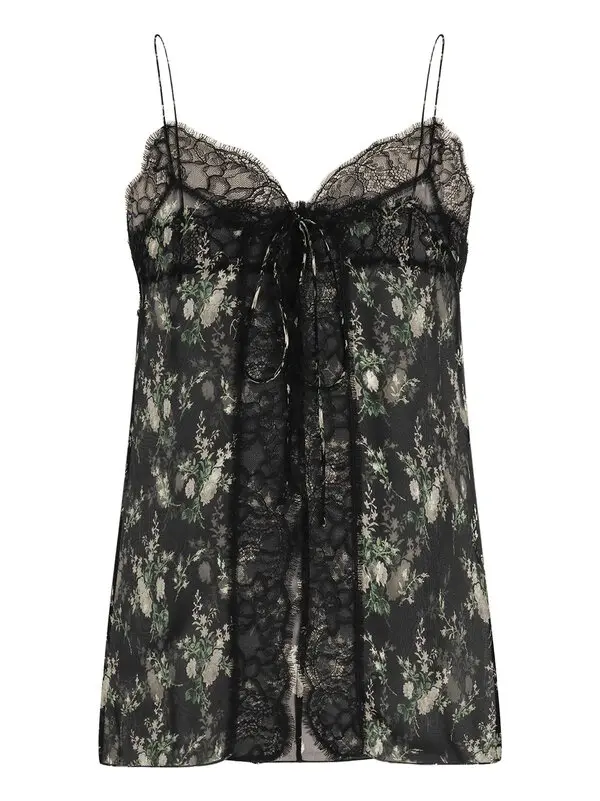 Dolce & Gabbana Rose And Flower-print Chiffon Top Shirts And Tops - Multicolor