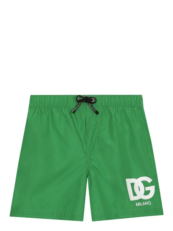 Dolce & Gabbana Nylon Swim Trunks With Dg Logo - Multicolor