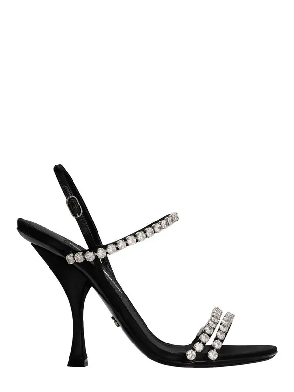 Dolce & Gabbana Sandals With Rhinestone Chain Sandals And Wedges Multi-colored - Multicolor