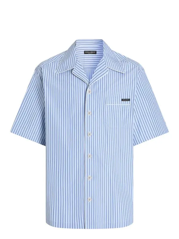 Dolce & Gabbana Hawaii Striped Poplin Shirt Shirts Multi-colored - Multicolor
