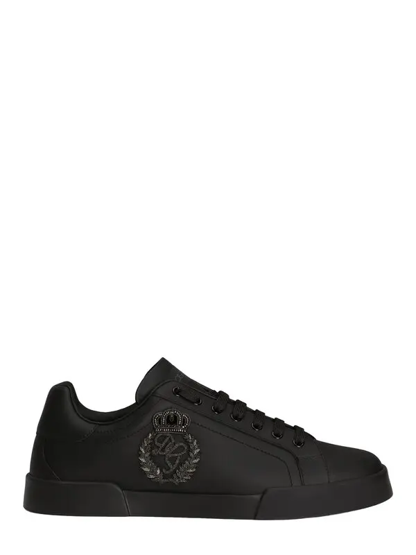 Dolce & Gabbana Portofino Light Strobel Calfskin Sneakers Sneakers - Black