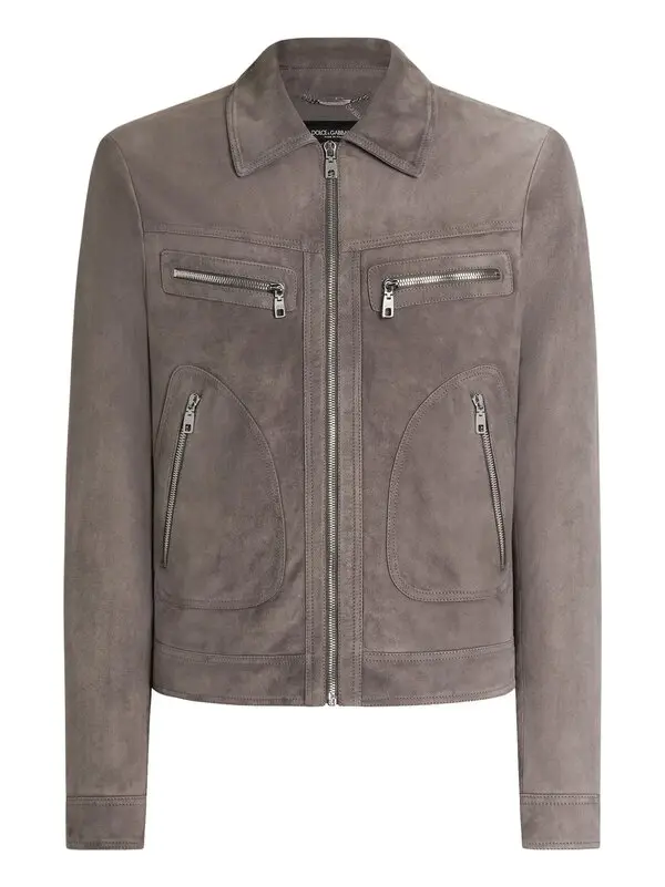 Dolce & Gabbana Giubbotto Coats And Jackets Gray - Grey