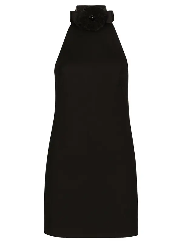 Dolce & Gabbana Majolica- Organzine Long Dress - Black
