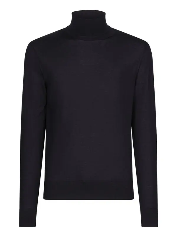 Dolce & Gabbana Cashmere And Silk Turtle-neck Sweater - Blue