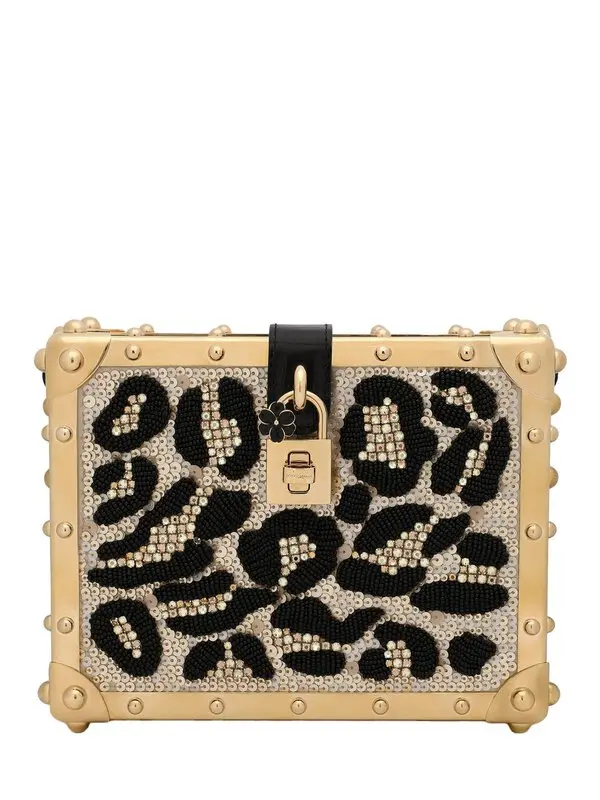 Dolce & Gabbana Satin Dolce Box With Embroidery Handbags Multi-colored Viscose - Multicolor