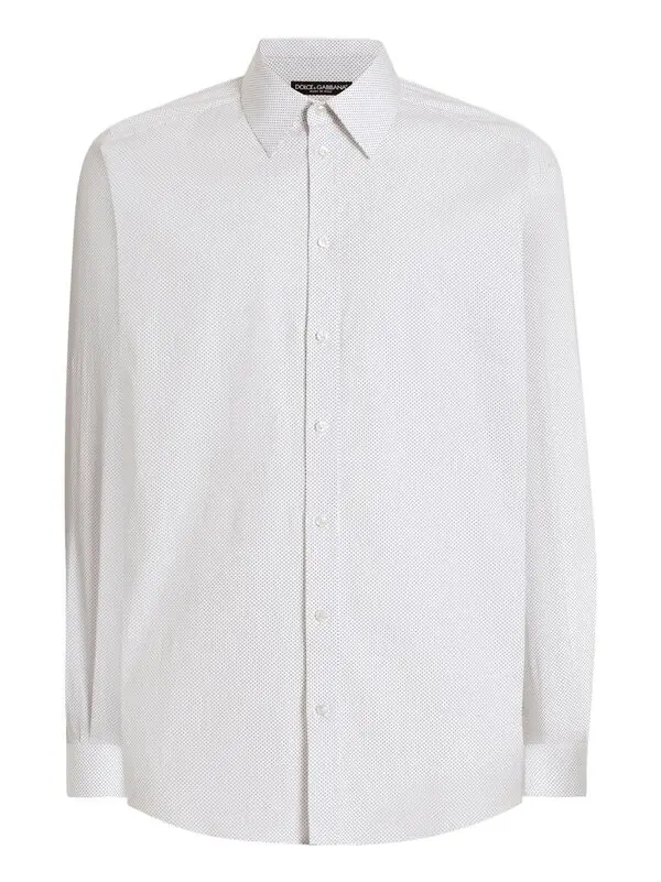 Dolce & Gabbana Gold Shirt With Microdesign Shirts - Multicolor
