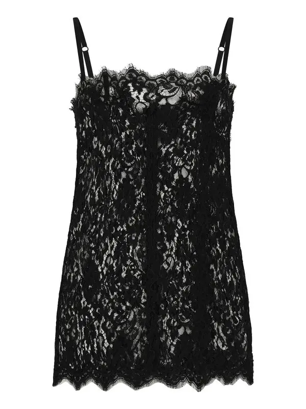 Dolce & Gabbana Lace Top Shirts And Tops - Black