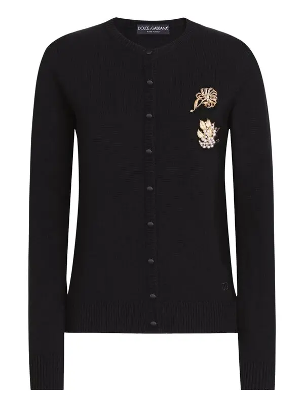 Dolce & Gabbana Wool Cardigan Sweaters And Cardigans - Black