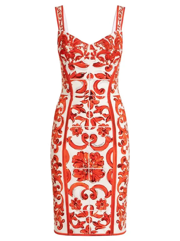 Dolce & Gabbana Majolica-print Twill Tunic Dress - Multicolor