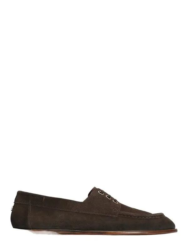 Dolce & Gabbana Raffia And Suede Derby Shoes - Brown