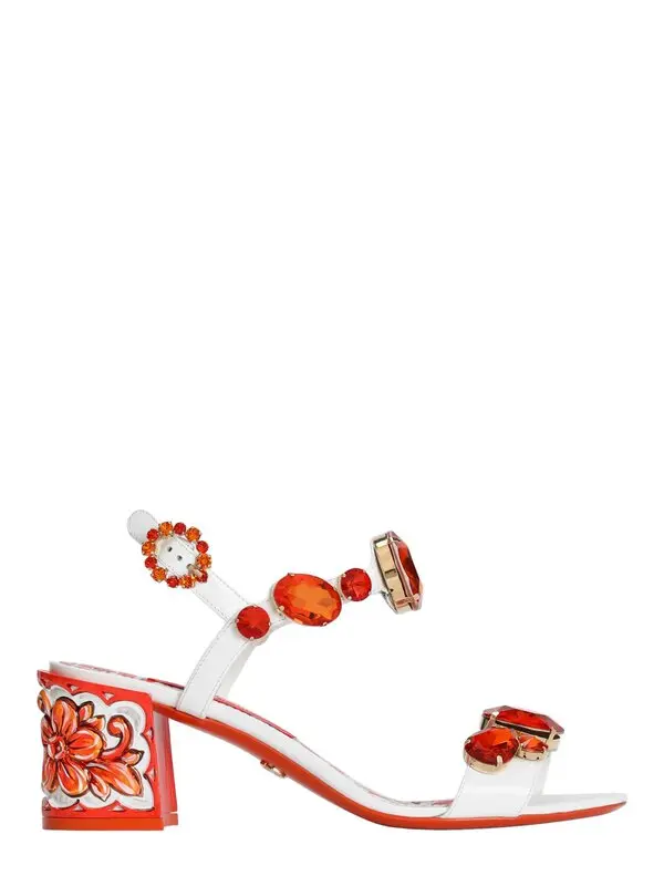 Dolce & Gabbana Embellished Strappy High Heel Sandals - Multicolor