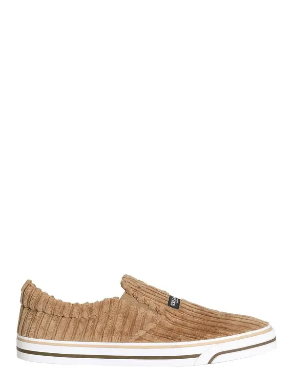 Dolce & Gabbana Low Top Leather And Suede Sneakers - Beige