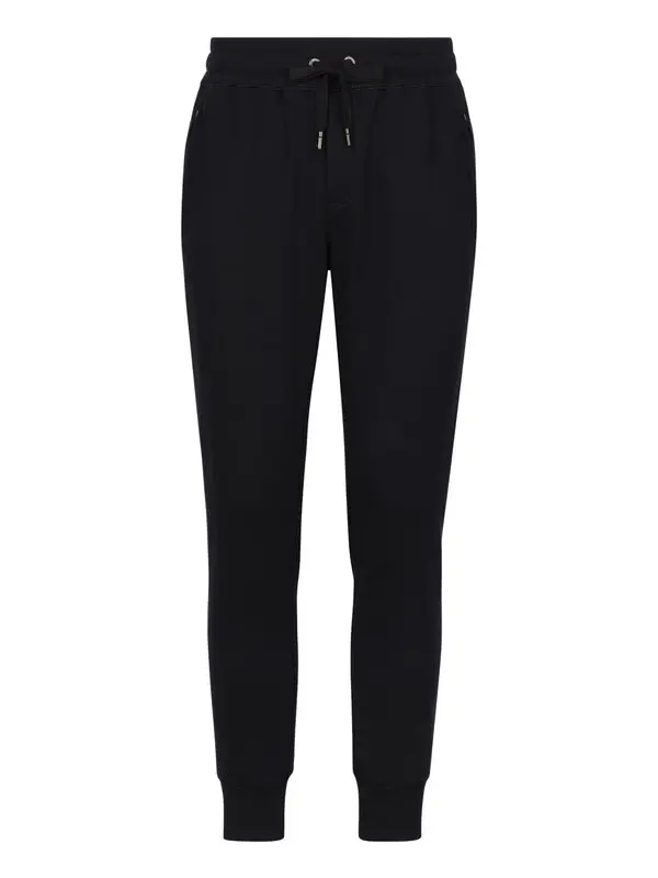 Dolce & Gabbana Jersey Jogging Pants With Branded Tag Pants And Shorts Cotton - Blue