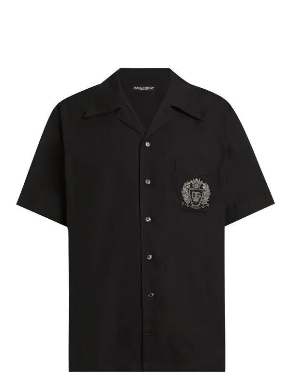 Dolce & Gabbana Hawaii Cotton Shirt Shirts - Black
