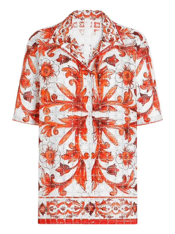 Dolce & Gabbana Majolica-print Poplin Shirt - Multicolor