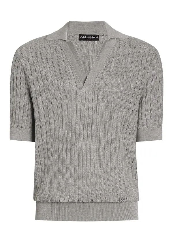 Dolce & Gabbana Polo M/c Sweaters And Cardigans Gray - Grey