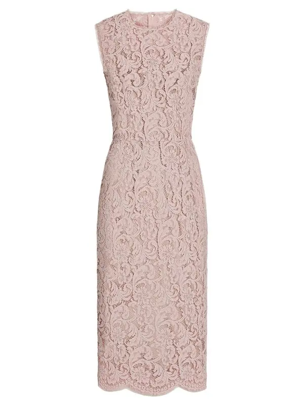 Dolce & Gabbana Cordonetto Lace Dress Dresses - Pink