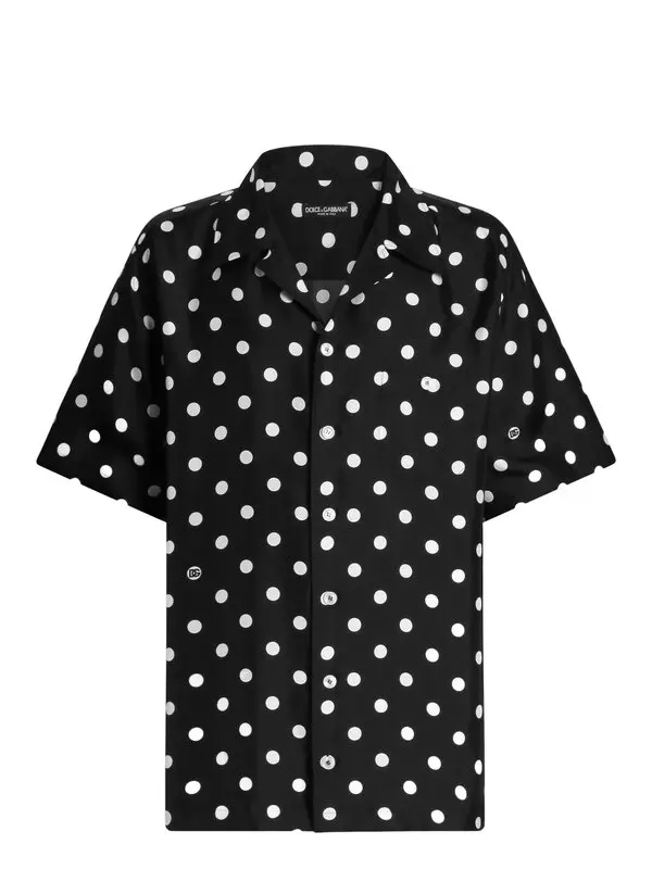 Dolce & Gabbana Polka Dot-print Silk Twill Shirt Shirts - Multicolor