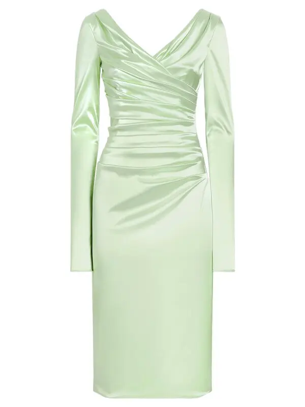 Dolce & Gabbana Stretch Satin Dress Dresses Satin - Multicolor