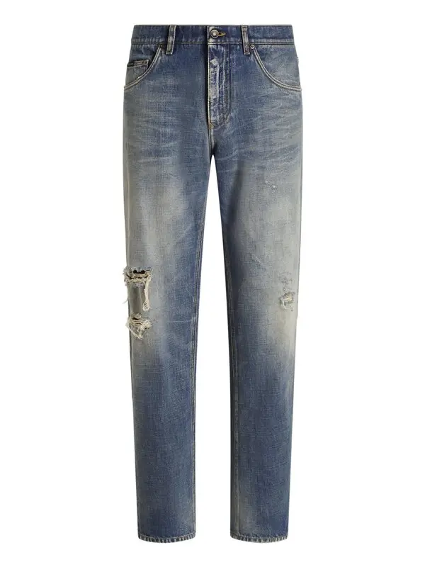 Dolce & Gabbana Slim Fit Denim Trousers - Multicolor