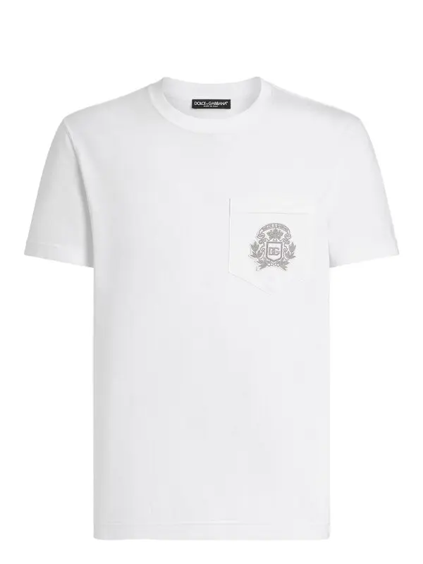 Dolce & Gabbana Cotton T-shirt With Embroidery T-shirts And Polos - White