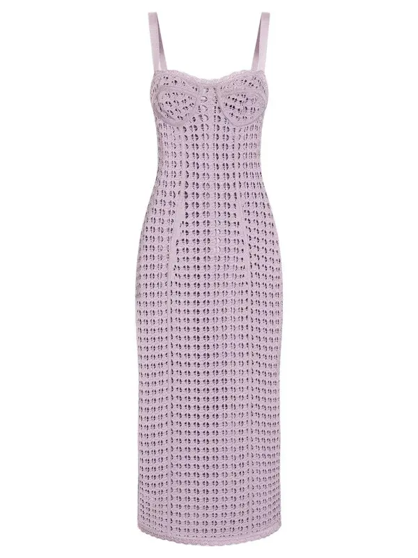 Dolce & Gabbana Crochet Bustier Dress - Multicolor