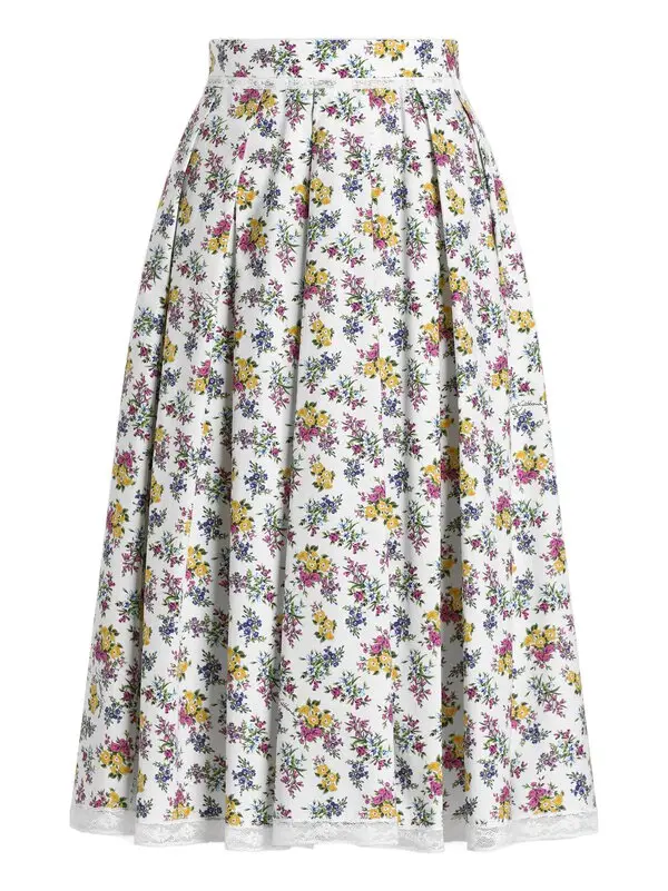 Dolce & Gabbana Small Floral-print Poplin Skirt - Multicolor