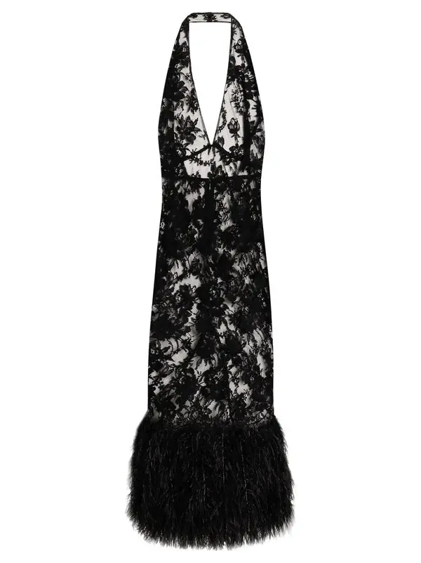 Dolce & Gabbana Chantilly Lace Dress Dresses Lace - Black