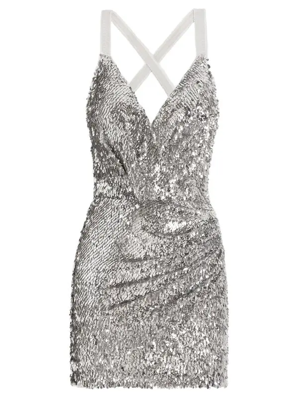 Dolce & Gabbana Sequin Dress Dresses - Silver