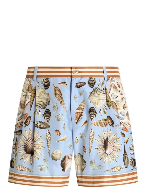 Dolce & Gabbana Short Swim Boxer Shorts With Shell Print - Multicolor