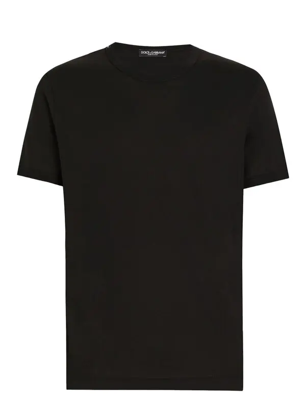 Dolce & Gabbana T-shirt M/corta Giro T-shirts And Polos - Black