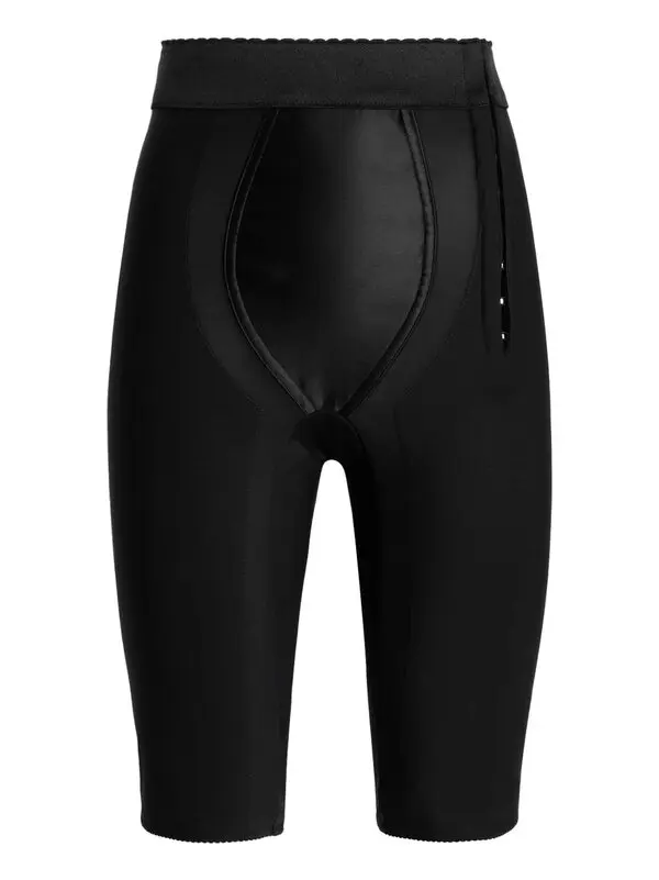 Dolce & Gabbana Stretch Satin Bike Shorts Pants And Shorts - Black
