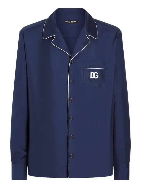 Dolce & Gabbana Camicia Shirts Silk - Blue