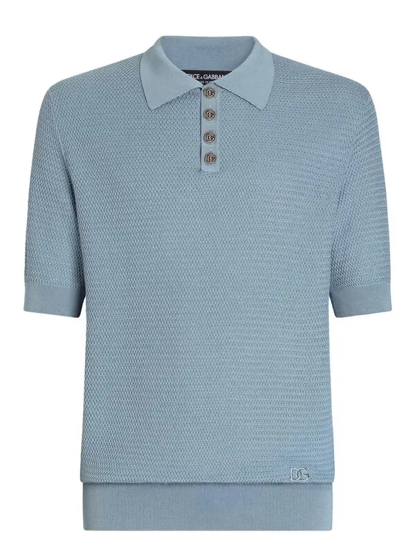 Dolce & Gabbana Polo M/c Sweaters And Cardigans - Azure