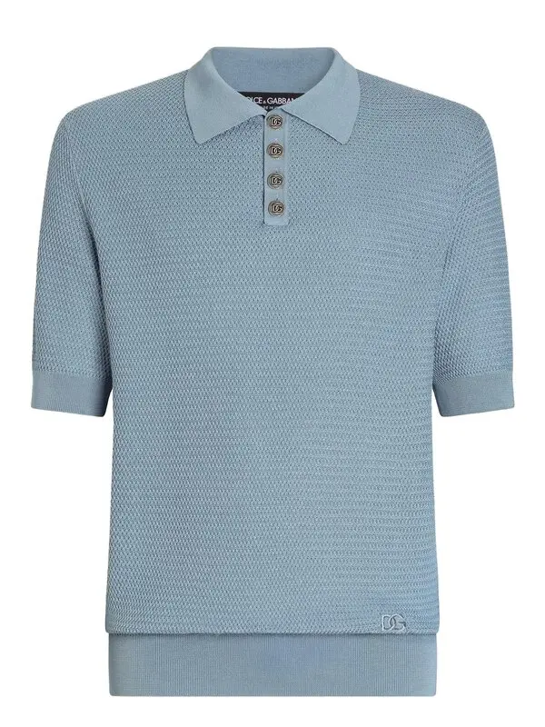 Dolce & Gabbana Polo M/c Sweaters And Cardigans - Azure