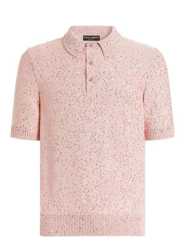 Dolce & Gabbana Polo M/c Sweaters And Cardigans - Pink