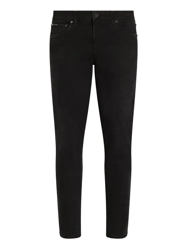 Dolce & Gabbana Gray Wash Slim-fit Stretch Jeans Denim Multi-colored - Multicolor