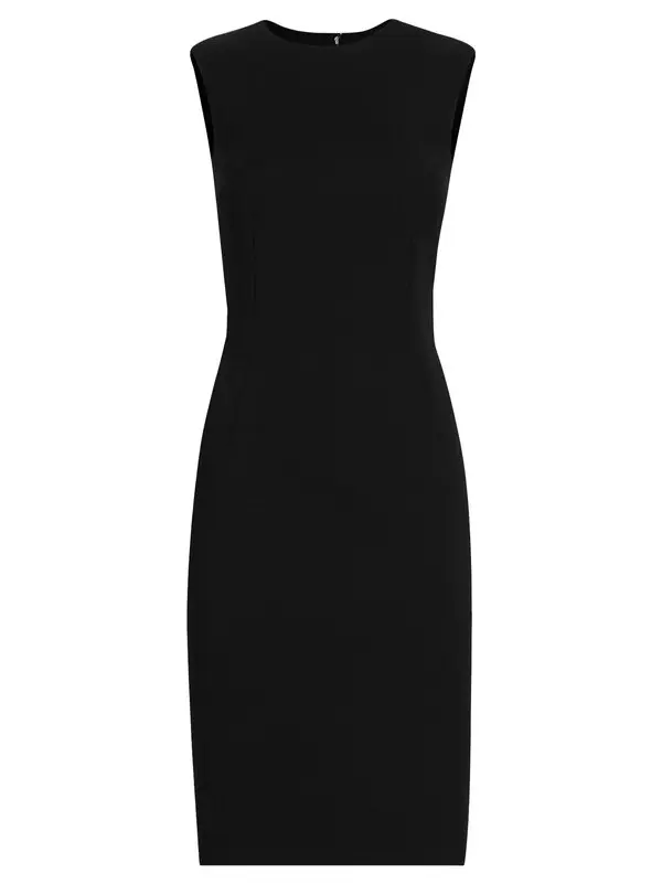 Dolce & Gabbana Wool Calf-length Sheath Dress Dresses - Black