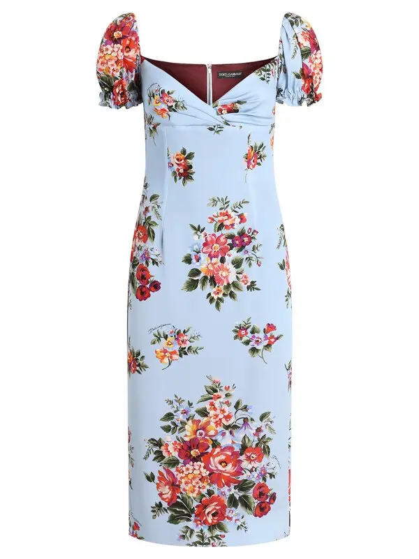 Dolce & Gabbana Flower Bouquet-print Dress Dresses - Multicolor