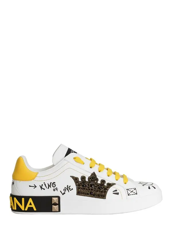 Dolce & Gabbana Nappa Calfskin Portofino Sneakers - Multicolor